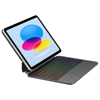 China 2026 New Arrival Magic Keyboard for iPad 11 Inch with 7-Color Backlight 3 Brightness Levels Full Touchpad Scissor Foot Keys Case for sale