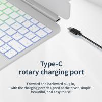 China Bluetooth Magic Keyboard with Backlit Touchpad for iPad PU Leather & Aluminum Panel Multi-Touch Voice Input Supported for sale