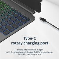 China 2026 New Arrival Magic Keyboard for iPad 11 Inch with 7-Color Backlight 3 Brightness Levels Full Touchpad Scissor Foot Keys Case for sale