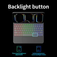 China Bluetooth Magic Keyboard with Backlit Touchpad for iPad PU Leather & Aluminum Panel Multi-Touch Voice Input Supported for sale