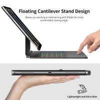 China Slim Magnetic Keyboard for iPad with 7-Color Backlit Full Trackpad Multi-Touch PU Leather Aluminum Alloy Shell Voice Input for sale