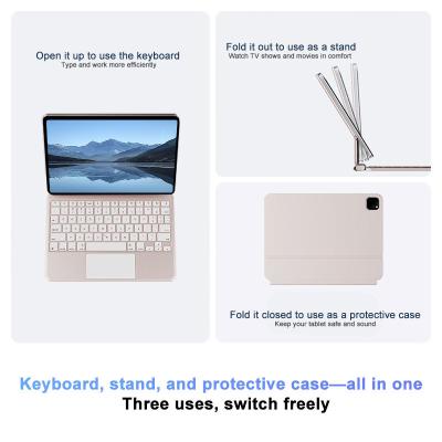China Wholesale Magnetic Keyboard Case with Glass Trackpad for iPad Pro 13