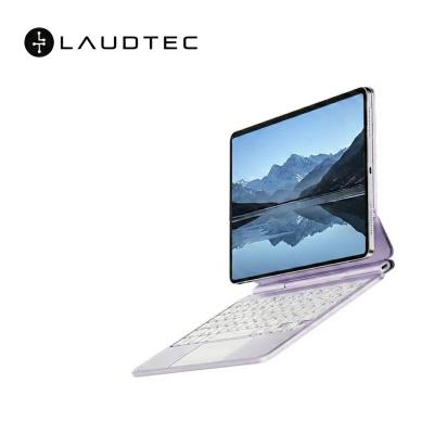 China Aluminum Alloy BT Wireless Floating Magnetic Keyboard with GlassTouchpad RGB Backlit for iPad Air 10.9
