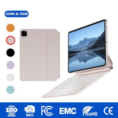 China ODM OEM Foldable Wireless Slim Aluminum Alloy Magnetic Keyboard Case with Trackpad for iPad Air 11