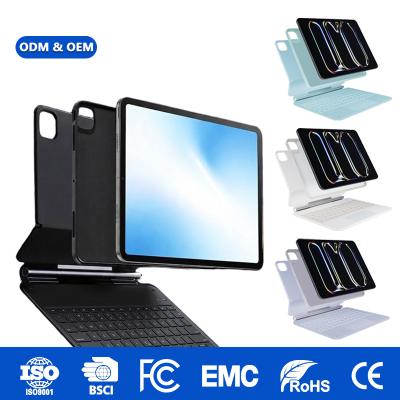 China Factory Premium Wireless Smart Magic Keyboard 7 RGB Backlit Customizable Language with Touchpad for iPad 11