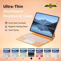 China OEM/ODM PU+Aluminium Alloy Magnetic Keyboard Case Auto-Sleep Magnetic Closure for iPad Air 11