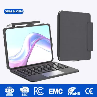 China Wholesales Plug And Play USB‑C Keyboard Cover With Touchpad For IPad A16, Zero Latency Wired, Gravity Anti‑Slip Lock,20‑30KG Pull Resistant, Multi‑Language Custom Layout for sale