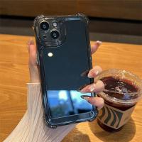 China For Luxury Shockproof Anti-yellow Clear Hard Phone Case for 14 13 Pro Max Soft Silicone Bumper Transparent Cover for sale