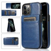 China Laudtec PU Leather Wallet Case for iPhone 14 Pro Max/13/12 Series with Credit Card Holder Stand for sale
