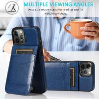 China Laudtec PU Leather Wallet Case for iPhone 14 Pro Max/13/12 Series with Credit Card Holder Stand for sale