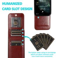 China Laudtec PU Leather Wallet Case for iPhone 14 Pro Max/13/12 Series with Credit Card Holder Stand for sale