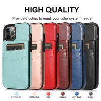 China Laudtec PU Leather Wallet Case for iPhone 14 Pro Max/13/12 Series with Credit Card Holder Stand for sale