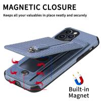 China Laudtec Zipper Cards Wallet Leather Mobile Phone Case for iPhone 14 Plus 13 12 Mini 11 Pro Max X XS XR Purse Card Holder Cover for sale