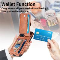 China Laudtec Zipper Cards Wallet Leather Mobile Phone Case for iPhone 14 Plus 13 12 Mini 11 Pro Max X XS XR Purse Card Holder Cover for sale
