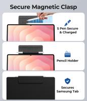 China Premium Slim Magnetic Keyboard Folio for Tab S11 Ultra Multi-Touch Trackpad&Ambient Backlit Smart LCD Power Gauge with Pen Slot for sale