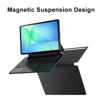 China Laudtec Wholesale Secure Magnetic Keyboard Case RGB Floating Stand for Samsung Tab S8/S9/S10/S11 Lite 11inch OEM Custom Layout for sale