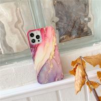 China Marble Phone Cases for Iphone X 7 8 10 11 12 13 14 15 Max Pro Plus Luxury Colourful Shell Pattern Gold Case Sjk145 Laudtec for sale
