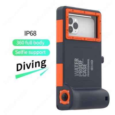 China Laudtec Selfie Diving Protective Case for 15 12 Plus Pro Max Waterproof Phone Pouch Shellbox Tempered Glass Cover for sale