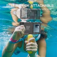 China Laudtec Selfie Diving Protective Case for 15 12 Plus Pro Max Waterproof Phone Pouch Shellbox Tempered Glass Cover for sale