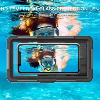 China Laudtec Selfie Diving Protective Case for 15 12 Plus Pro Max Waterproof Phone Pouch Shellbox Tempered Glass Cover for sale