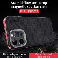 China For Aramid Fiber TPU TPE Phone Case for 15/14/13/12 Pro Max Frosted Matte Back Magnetic Luxury Design Custom Logo for sale
