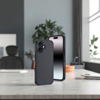China For Real Carbon Fiber Phone Case for 17 16 Promax Slim Lightweight Back Cover Wireless Charging Shockproof Frosting Pure for sale