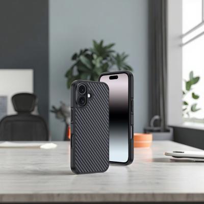 China For Real Carbon Fiber Phone Case for 17 16 Promax Slim Lightweight Back Cover Wireless Charging Shockproof Frosting Pure for sale