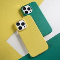 China Leather Phone Case for Iphone 16 Pro Max Simple Business Luxury Cover for iPhone 13 Pro Pure Colour Shell Slim Sjk424 Laudtec for sale