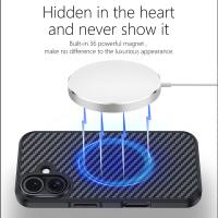 China For Real Carbon Fiber Phone Case for 17 16 Promax Slim Lightweight Back Cover Wireless Charging Shockproof Frosting Pure for sale