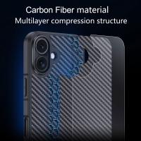 China For Real Carbon Fiber Phone Case for 17 16 Promax Slim Lightweight Back Cover Wireless Charging Shockproof Frosting Pure for sale