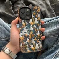 China PC Halloween Hit Knitted 3D Ghost Film Waterproof Shockproof Luxury Mobile Phone Case for 11 12 13 14 15 Pro Max Plus Fashion for sale