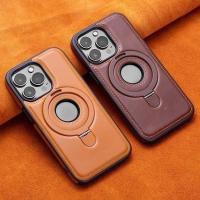 China PU Leather Case with Holder Luxury Business Stand Cell Phone Protective Cover for iphone 16 15 14 13 Pro Max for sale