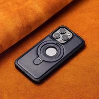 China PU Leather Case with Holder Luxury Business Stand Cell Phone Protective Cover for iphone 16 15 14 13 Pro Max for sale