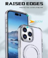 China New Pivot Point Phone Case Magnetic Rotating Transparent Stand Glitter Case for IPhone16 Pro Max for sale