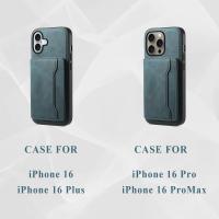China Business Style Leather Phone Case for iPhone 11 12 13 14 15 16 Pro Max Plus Removable Card Slot and Magnetic Attachment for sale