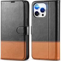 China RFID Blocking 4 Card Slots Kickstand Shockproof TPU Interior Case for iPhone 15 Pro Max Leather Magnetic Wallet Case Case for sale