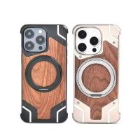 China Anti-Fall & Shockproof Zinc Alloy Armor Case Magnetic Ring Stand Holder for iPhone 15 14 Pro Max Anti-Fall Mobile Phone Shell for sale