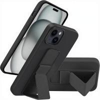 China For Silicone Kickstand Hand Strap Case for 15 Vertical/Horizontal Stand Flexible Soft Liquid Silicone Plain Design for sale