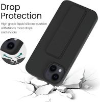 China For Silicone Kickstand Hand Strap Case for 15 Vertical/Horizontal Stand Flexible Soft Liquid Silicone Plain Design for sale