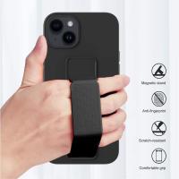 China For Silicone Kickstand Hand Strap Case for 15 Vertical/Horizontal Stand Flexible Soft Liquid Silicone Plain Design for sale
