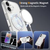 China Laudtec PC Matte TPU Border Clear Back Magnetic Case with Round Stand & Holder  for iPhone 18 17 Pro Max for sale