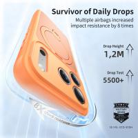 China Laudtec TPU+PC Skin-Feel Magnetic Phone Protective Case for iPhone 15 16 17 18 Pro Max, 60° Rotatable 170° Fold Ring Kickstand for sale