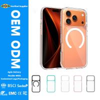 China OEM ODM Custom Logo 2.0mm Thick Anti-Yellow TPU+PC Hybrid Clear Magnetic Phone Case for iPhone 18 17 16 15 Pro Max All Serie for sale