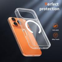 China OEM ODM Custom Logo 2.0mm Thick Anti-Yellow TPU+PC Hybrid Clear Magnetic Phone Case for iPhone 18 17 16 15 Pro Max All Serie for sale
