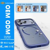 China Magnetic Shockproof Electroplate Case for iPhone 18 17 16 Pro Max Luxury Anti-Fingerprint Matte Cover with Metal Lens Frame for sale