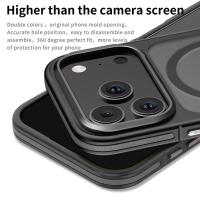 China Magnetic Shockproof Electroplate Case for iPhone 18 17 16 Pro Max Luxury Anti-Fingerprint Matte Cover with Metal Lens Frame for sale