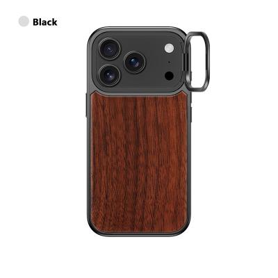 China Luxury Magnetic Wooden Case for iPhone 18 17 16 15 Pro Max TPU & PC Shockproof Cover Compatible with Magnetic Wireless Charging for sale