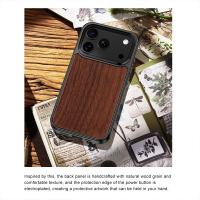 China Luxury Magnetic Wooden Case for iPhone 18 17 16 15 Pro Max TPU & PC Shockproof Cover Compatible with Magnetic Wireless Charging for sale