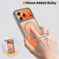 China Factory OEM ODM Magnetic Ring Stand Phone Case Shockproof Clear Back Protective Shell Support Custom Logo Packaging Color for sale