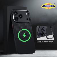 China Aramid Fiber Anti-Slip Skin Friendly Magnetic Protective Case With Hidden Foldable Lens Kickstand for iPhone 18 17 Pro Max for sale